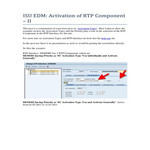 EDM Activation of RTP Components II | PDF