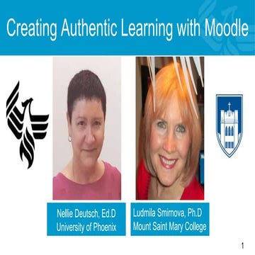 Creating Authentic Learning with Moodle | PPTX