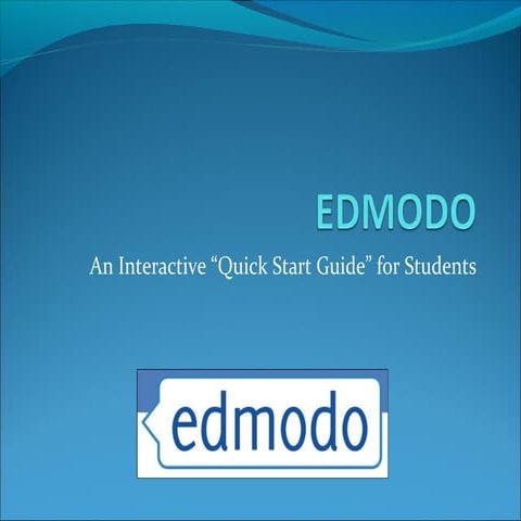 EDMODO - A Student Quick-Start Guide | PPT | Internet for Beginners ...