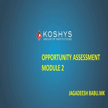 OPPORTUNITY ASSESSMENT ED module 2 | PPTX