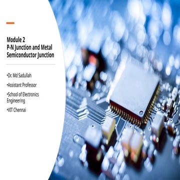 Comprehensive Study of P-N Junctions and Metal-Semiconductor Junctions ...