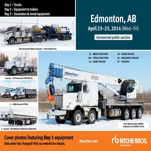 Edmonton April 23-25 Industrial Auction!! | PDF
