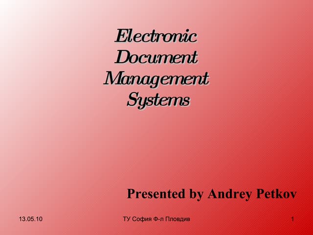 Document Management System SharePoint | PPTX