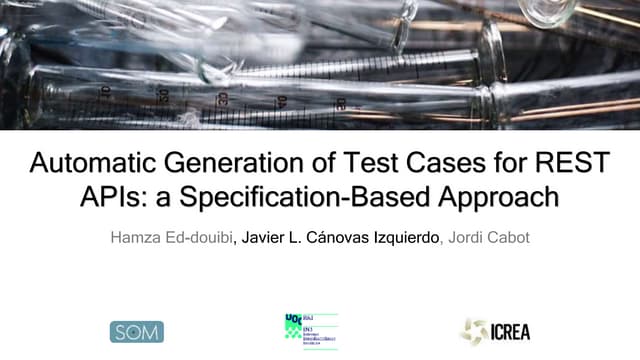 Automatic Generation Of Test Cases For Rest Apis A Specification Based Approach Ppt