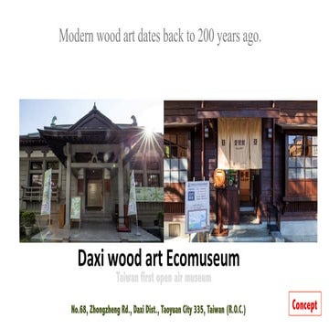 Introduction of Daxi wood art Ecomuseum | PDF