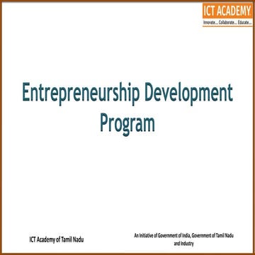 EDP Karnataka (1).pptx Business Model PPT | PPTX | Startups | Business