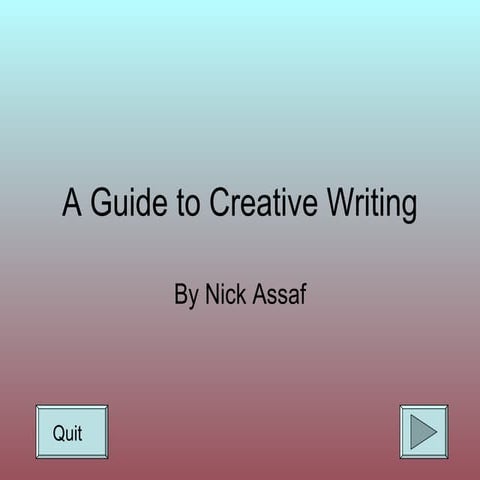 Education Powerpoint on Creative Writing. | PPT