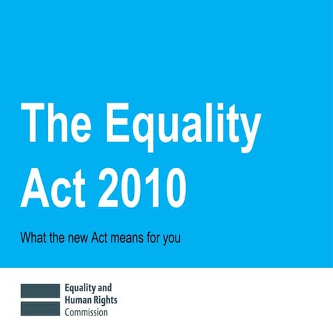 Equality Act 2010 Presentation | PPT