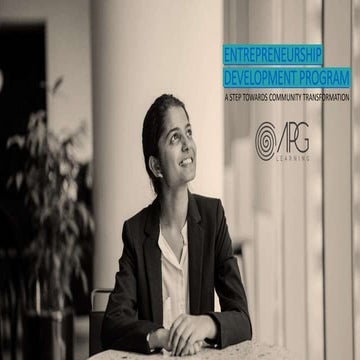 Entrepreneurship Development Program (EDP) -APG Learning | PPT