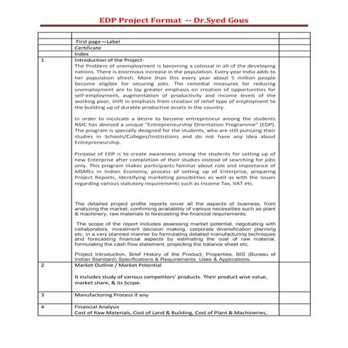 Edp project format | PDF