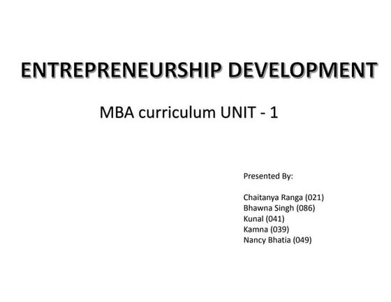 Introduction to Entrepreneurial Management | PPTX | Startups | Business