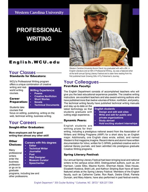 Wesleyan University, Creative Writing Specialization | PDF