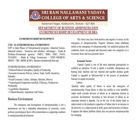 study about entrepreneurship development | PDF