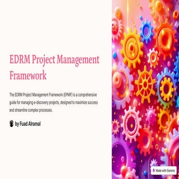 Project Management Framework EDRM Overview Guide | PPT