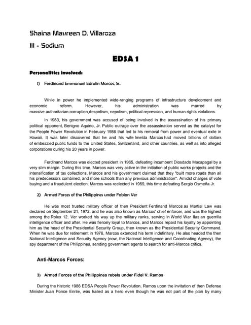 EDSA I Revolution | PPTX