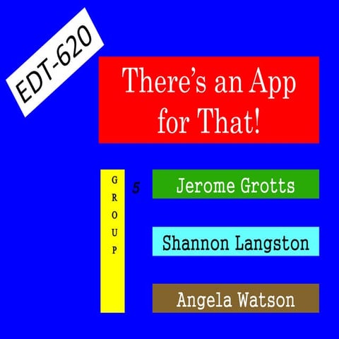 Edt 620 app project draft (3) | PPTX