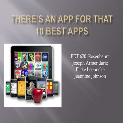 Edt 620 there's an app for that | PPTX | Computer Software and ...