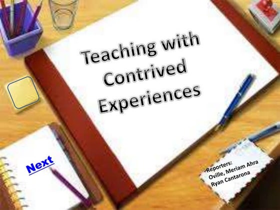 Teaching with Contrived Experiences | DOCX
