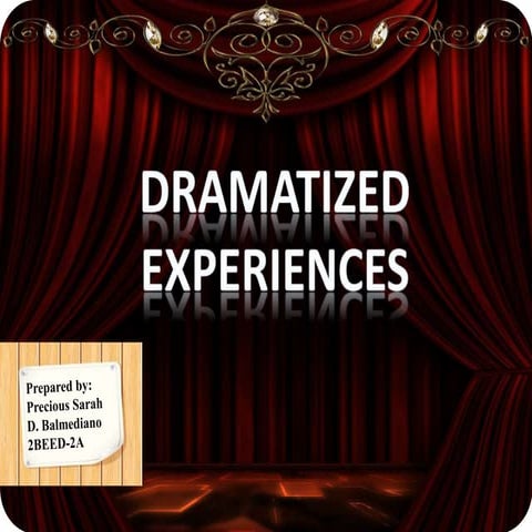 Teaching with dramatized experience(puppet) | PPTX