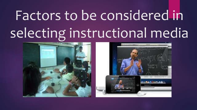 Classification of Instructional Media | PPTX