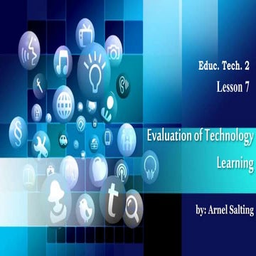 Ed tech 2. Evaluating Technology | PPTX