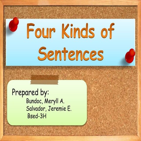 4 Types of Sentences | PPTX