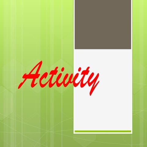 An Activity Presentation in EdTech2 (Application) | PPT