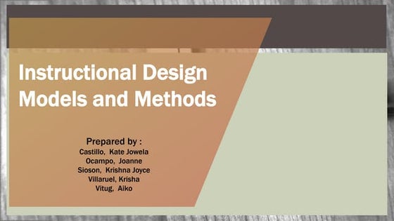 Instructional design week 3 work | PPT