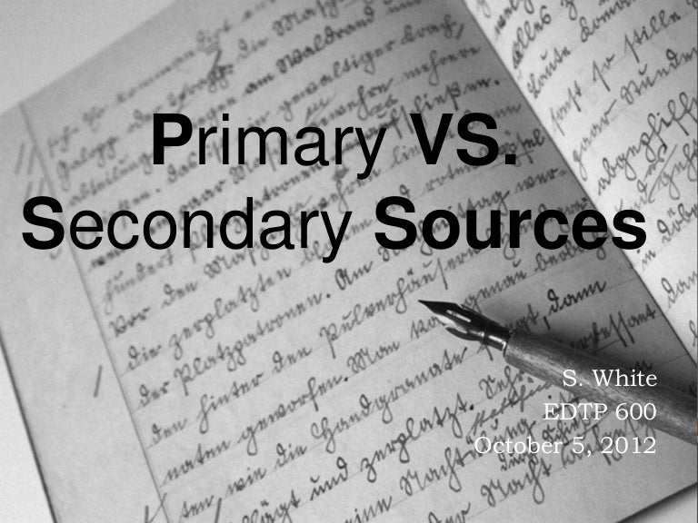 Primary v. Secondary Sources