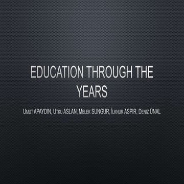 Education through the years | PPT