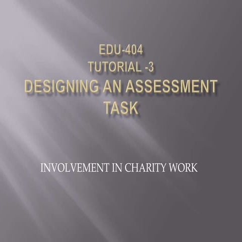 Edu 404 tutorial 3 (1) | PPTX