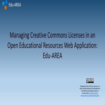 Managing Creative Commons Licenses in an Open Educational Resources Web ...