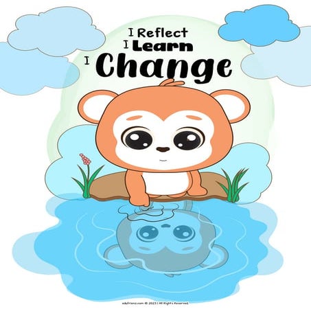 Children Affirmations Wallpaper – I Reflect I Learn I Change Wall Art | PDF