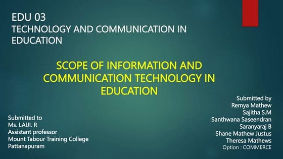 Role of ICT in Teaching Learning | PPT