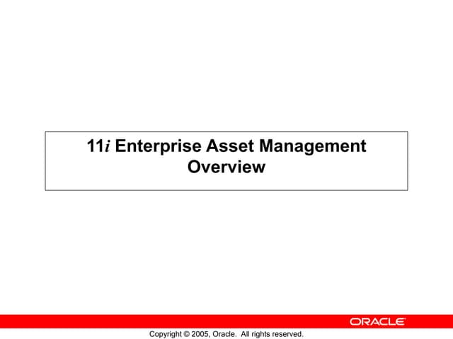 Slide Show On Capabilities Of Oracle Eam Ppt
