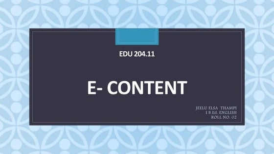E learning powerpoint | PPT