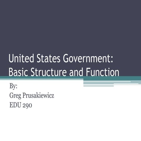 The Four Pillars of U.S. Government The federal government of the .docx