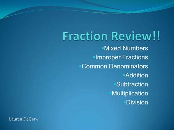 Adding and subtracting fractions | PPT