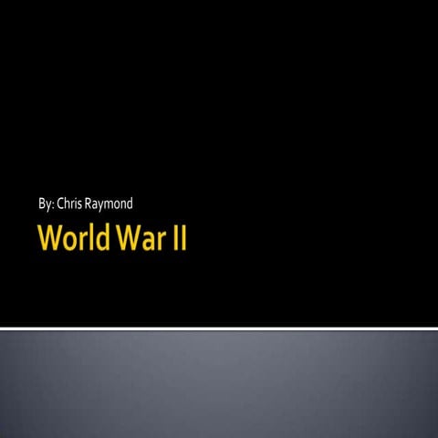 Edu 290 world war ii powerpoint | PPT