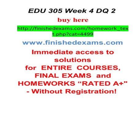 Edu 305 week 5 dq 1 | DOCX