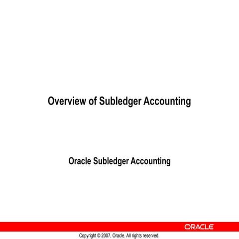 overview of subledger accounting using generative AI | PPT