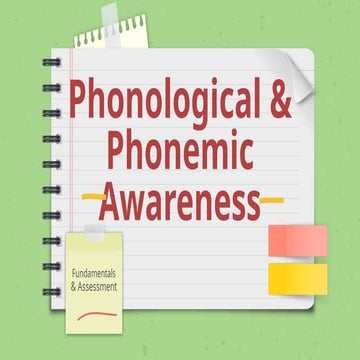 Lecture: Phonological Awareness: Key Concepts | PPTX