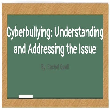 Cyberbullying | PPTX | Internet Safety | Parenting