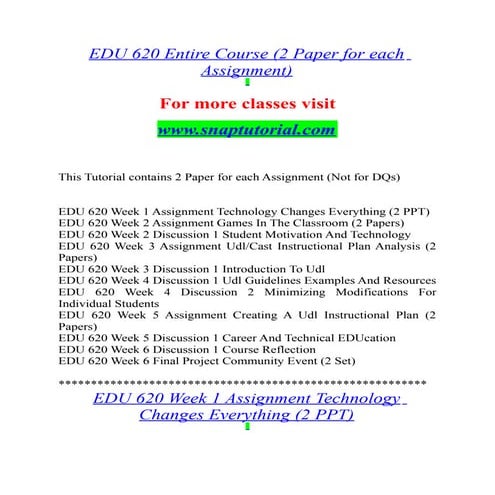 Edu 620 Effective Communication-snaptutorial.com