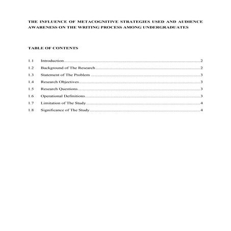 RESEARCH PROPOSAL: CHAPTER 1 | PDF