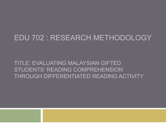 An Example of a Quantitative Research Design | PDF | Education industry ...