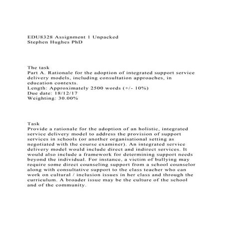 EDU8328 Assignment 1 UnpackedStephen Hughes PhDThe t.docx