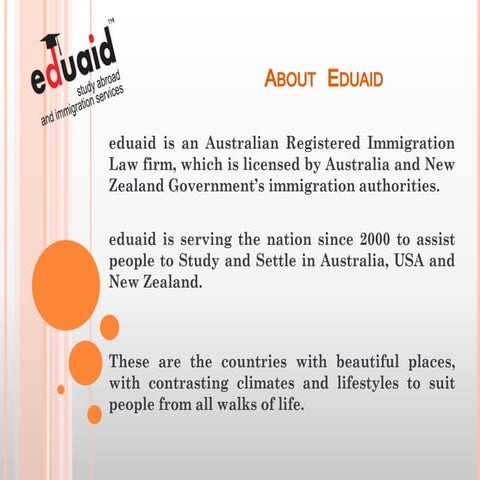 eduaid- study abroad and immigration services | PPT