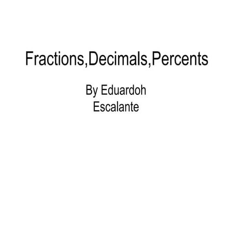 Compare and order_fractions_decimals_and_percents | PPTX