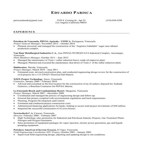 offshore resume | PDF